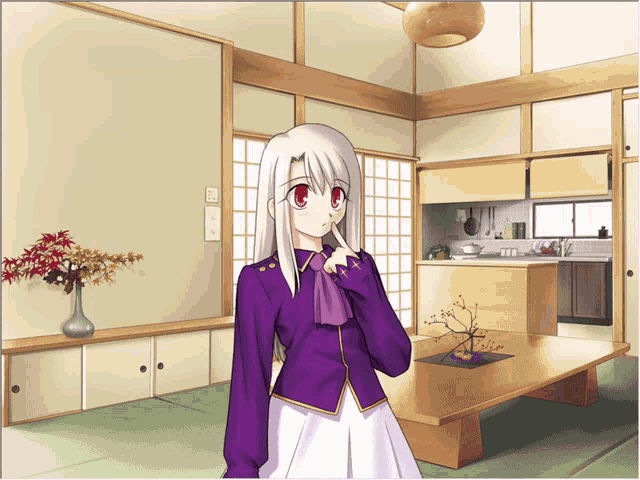 Illya Illyasviel Von Einzbern Illya Illyasviel Von Einzbern Thinking Discover And Share S