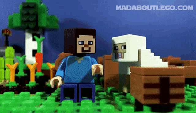 Lego Minecraft Steve And Sheep And Skeleton Down Lego Minecraft Steve And Sheep And